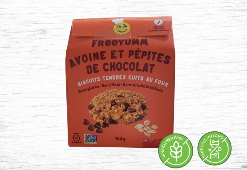 Freeyumm - Biscuit avoine et pépites de chocolat - Sans gluten | Fermes ...