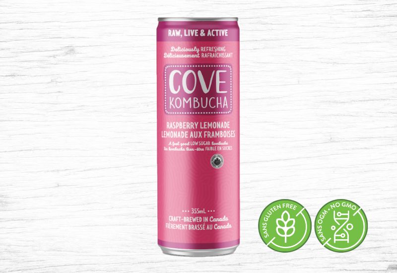 Cove, Organic Raspberry Lemonade Kombucha | Valens Farms