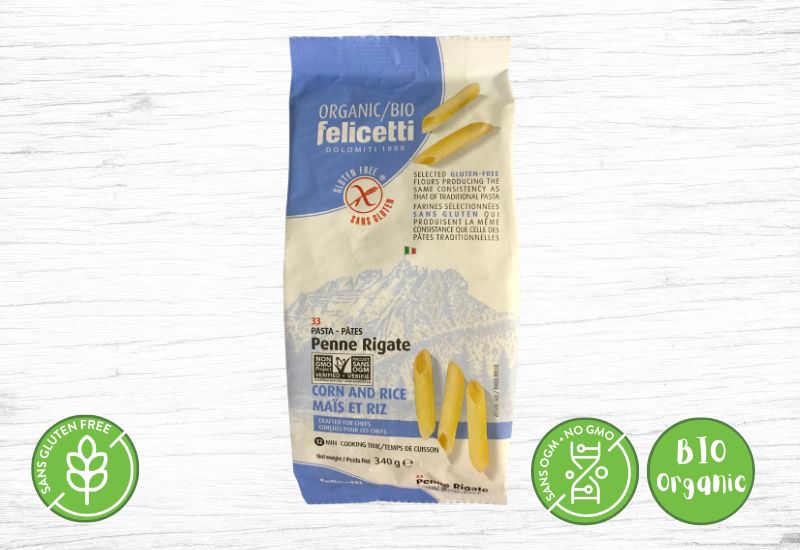 Felicetti, Penne riz et maïs, No 33 biologique et sans gluten | Fermes ...