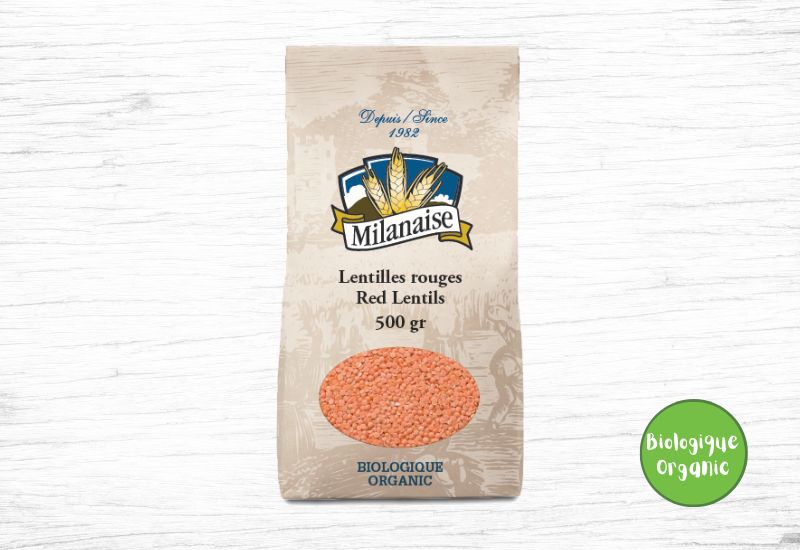 Milanaise, Lentilles rouges biologiques 500g | Fermes Valens