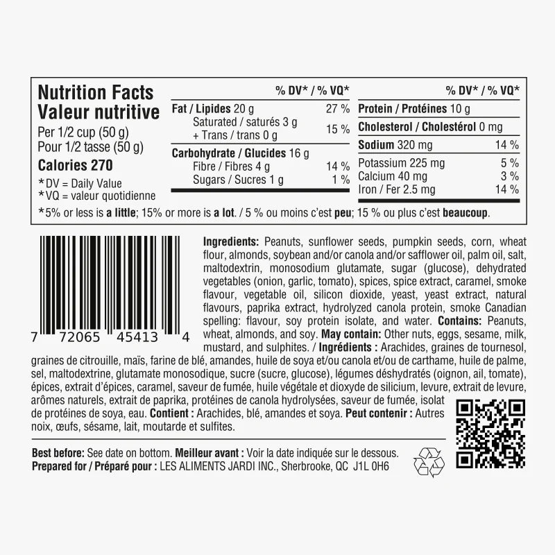 Snack Pow, Mélange bbq fumé | Fermes Valens